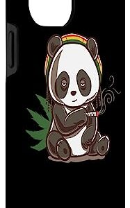 iPhone 15 Pro Max Weed Smoking Panda Marijuana Cannabis Stoner THC CBD 420 Case