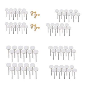 Milageto 20pc Sterling Silver Earrings Stud Posts with Stud Earring - Sliver, 6mm, 3mm