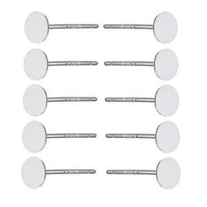 Milageto 20pc Sterling Silver Earrings Stud Posts with Stud Earring - Sliver, 6mm, 3mm