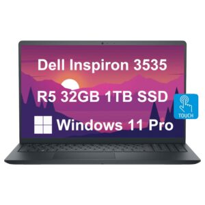 dell inspiron 15 15.6" business laptop (fhd touchscreen, amd ryzen 5 7530u, 32gb ram, 1tb pcie ssd, (6-core beat i7-1165g7)) numeric keypad, webcam, 2023 inspiron 3000 3535, win 11 pro, carbon black