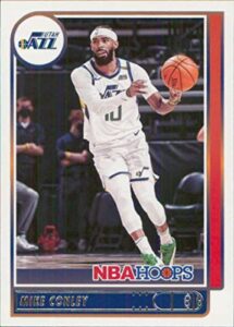 2021-22 nba hoops #179 mike conley utah jazz official panini basketball card (stock photo shown, card is straight from pack and box in raw ungraded condition)