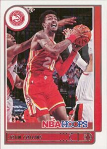 2021-22 nba hoops #178 john collins atlanta hawks official panini basketball card (stock photo shown, card is straight from pack and box in raw ungraded condition)