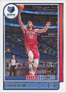 2021-22 nba hoops #114 steven adams memphis grizzlies official panini basketball card (stock photo shown, card is straight from pack and box in raw ungraded condition)