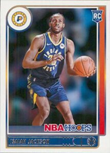 2021-22 nba hoops #223 isaiah jackson rc rookie indiana pacers official panini basketball card (stock photo shown, card is straight from pack and box in raw ungraded condition)