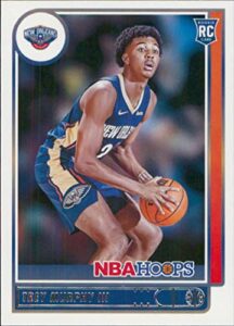 2021-22 nba hoops #221 trey murphy iii rc rookie new orleans pelicans official panini basketball card (stock photo shown, card is straight from pack and box in raw ungraded condition)