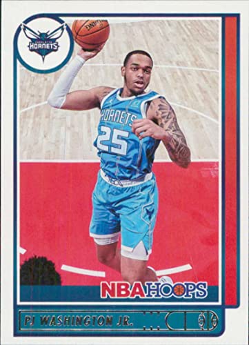 2021-22 NBA Hoops #170 PJ Washington Jr. Charlotte Hornets Official Panini Basketball Card (Stock Photo Shown, card is straight from Pack and Box in Raw Ungraded Condition)