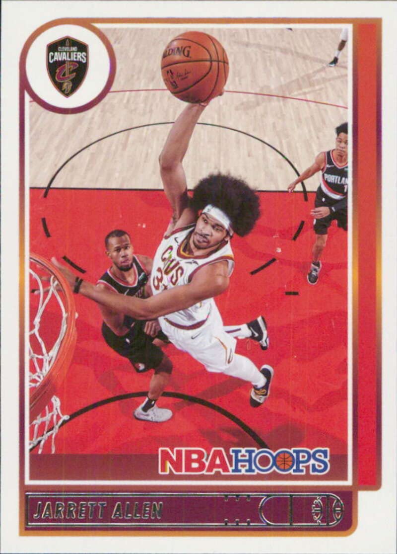 2021-22 NBA Hoops #115 Jarrett Allen Cleveland Cavaliers Official Panini Basketball Card (Stock Photo Shown, card is straight from Pack and Box in Raw Ungraded Condition)