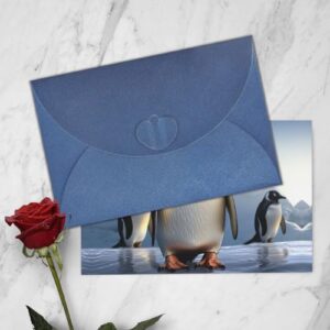 VducK Birthday Cards Penguin Printed Blank Cards Greeting Card With Envelopes Funny Thank You Card For All Occasions Wedding