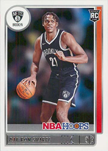 2021-22 NBA Hoops #215 Day'Ron Sharpe RC Rookie Brooklyn Nets Official Panini Basketball Card (Stock Photo Shown, card is straight from Pack and Box in Raw Ungraded Condition)