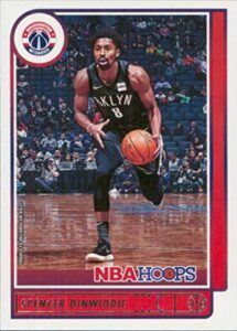 2021-22 nba hoops #200 spencer dinwiddie washington wizards official panini basketball card (stock photo shown, card is straight from pack and box in raw ungraded condition)