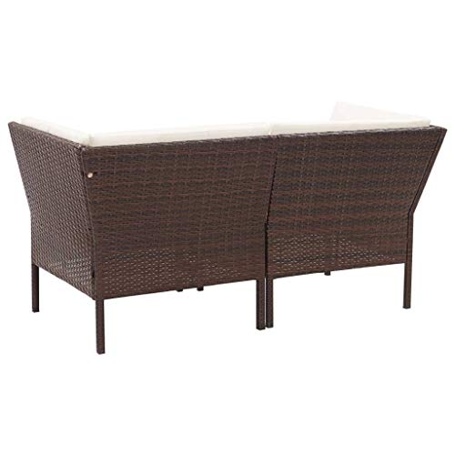 DYRJDJWIDHW Patio Set,Backyard Furniture,deep Seating Outdoor Furniture,6 Piece Patio Lounge Set with Cushions Poly Rattan Brownoutdoor Furniture Ottoman,Patio Chairs with Ottomans,