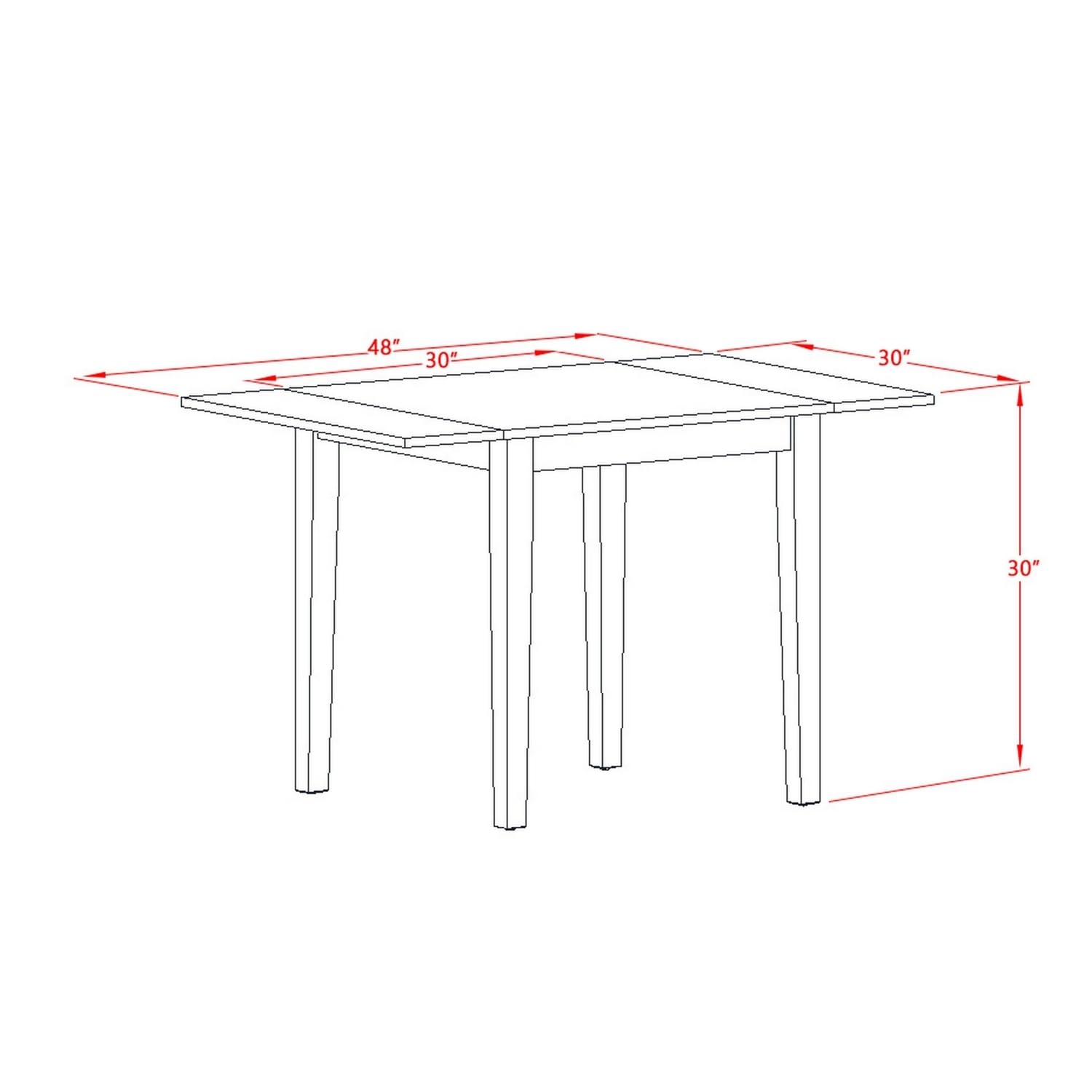 HomeStock Eclectic Exclusivity 3Pc Kitchen Set Consists of A Wood Dining Table and 2 Dining Room Chair with Solid Wood Seat and Slat Back, Linen White Finish