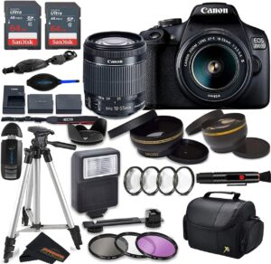 canon intl. canon eos 2000d (rebel t7) dslr camera wcanon ef-s 18-55mm f3.5-5.6 iii lens and sunshine photo professional accessories bundle... (renewed)