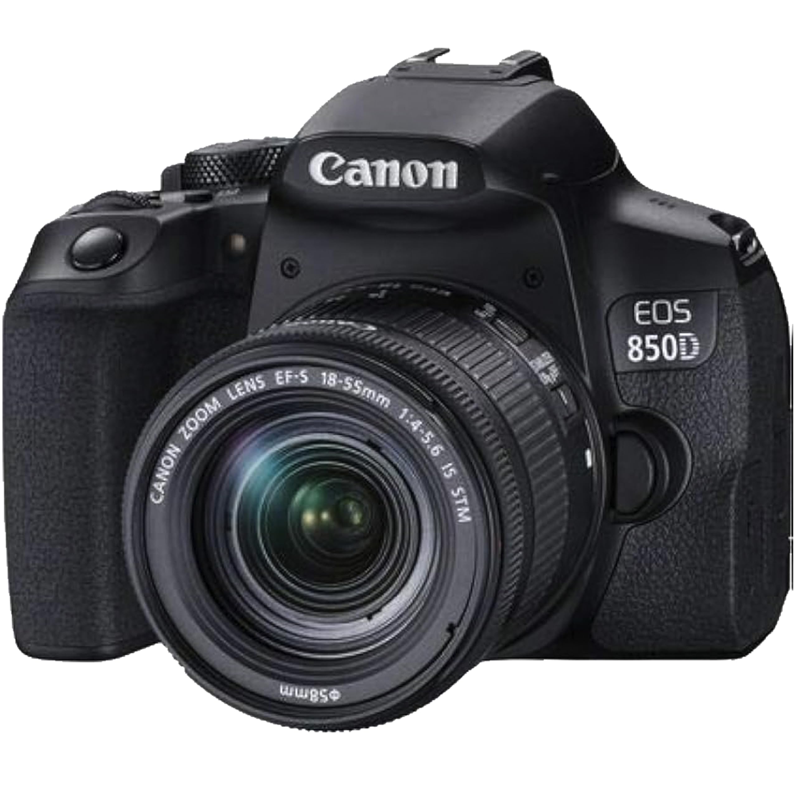 Canon EOS Rebel 850D / T8i DSLR Camera w/EF-S 18-55mm Lens + 2Pc 64GB Memory Card + Tripod + Photo and Video Editor & More (Renewed)