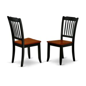 HomeStock African Artifacts Kitchen Table Set 5 Pcs- 4 Excellent Kitchen Dining Chairs and an Attractive Breakfast Table - Cherry Finish Hardwood Chair Seat and Table Top - Black Finish Wooden Frame.