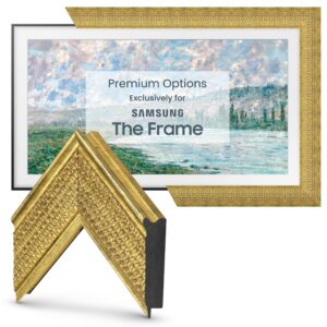 deco tv frames - gatsby gold smart frame compatible only with samsung the frame tv (3" color chip, 3" sample)