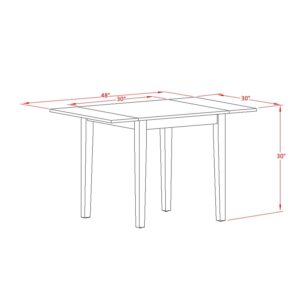 HomeStock Renaissance Romance 5Pc Dining Table Set Contains A Small Kitchen Table and 4 Dinette Chairs with Rubberwood Seat and Slat Back, Mahogany Finish