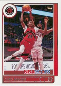 2021-22 nba hoops #129 chris boucher toronto raptors official panini basketball card (stock photo shown, card is straight from pack and box in raw ungraded condition)