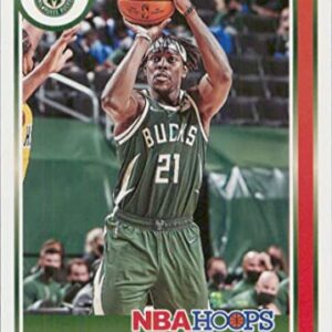 2021-22 NBA Hoops #113 Jrue Holiday Milwaukee Bucks Official Panini Basketball Card (Stock Photo Shown, card is straight from Pack and Box in Raw Ungraded Condition)