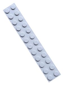 lego parts and pieces: light gray (medium stone grey) 2x12 plate x10