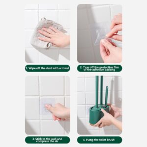 CCACHE Toilet Brush Holder Set, Toilet Bowl Cleaner Brush with a Wall Mount Bracket, Effortless Storage Toilet Brush Set, Efficient Cleaning Toilet Scrubber, Toilet Scrubber Set for Toilets