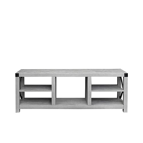 Tidyard 61" Media Console Sofa and Couch End Table for Entryway, Foyer, Living Room, Bedroom Furniture