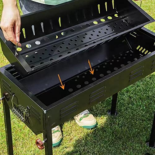 TAMYID Charcoal Grills, Thickened BBQ Grill Camping Wood Charcoal High Temperature Stainless Steel Barbecue Net Home Family Outdoor Portable BBQ Tools