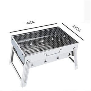 TAMYID Charcoal Grills, Stainless Steel BBQ Grills Home Outdoor Barbecue Portable Thick Folding Wild Charcoal Barbecue Tool Set