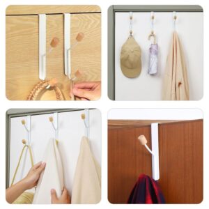 Alipis 2pcs Over The Door Double Hanger Hooks Metal Twin Hooks Organizer Dual Hook Hanger for Hanging Coats Jackets Hats Robes Towels Bags Pants Scarves