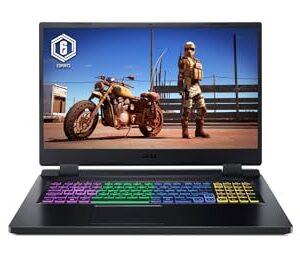 acer Nitro 5 17 Gaming Laptop 2023 17.3” FHD 1920 x 1080 IPS 144 Hertz Intel Core i5-12450H NVIDIA GeForce RTX 3050 4GB GDDR6 24GB DDR4 1TB Hybrid Four-Zone RGB Backlit Keyboard Windows 11 Pro