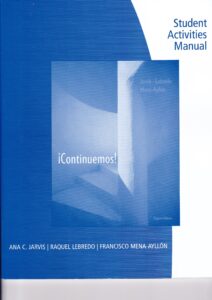 student activities manual for jarvis/lebredo/mena-ayllon's continuemos!, 8th