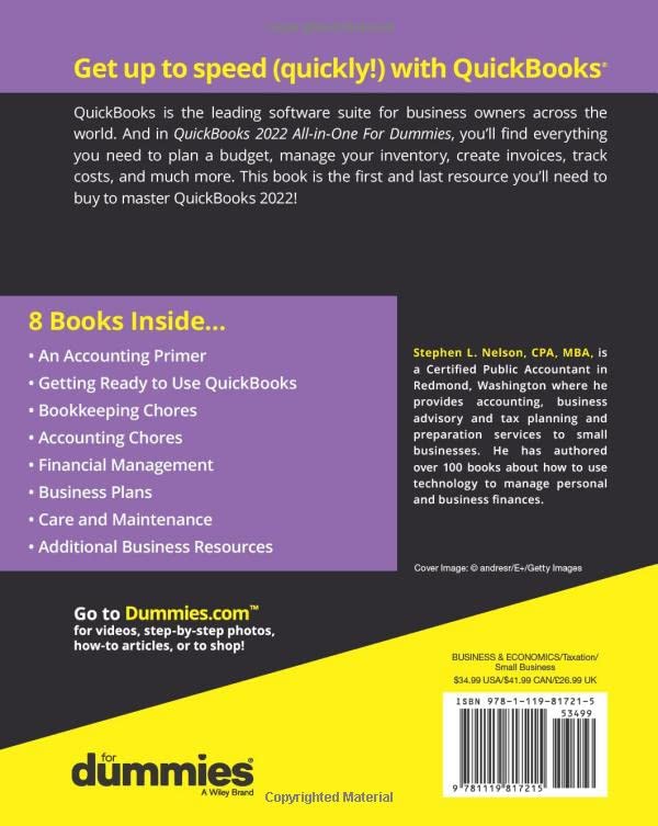 QuickBooks 2022 All-in-One For Dummies (For Dummies (Computer/Tech))