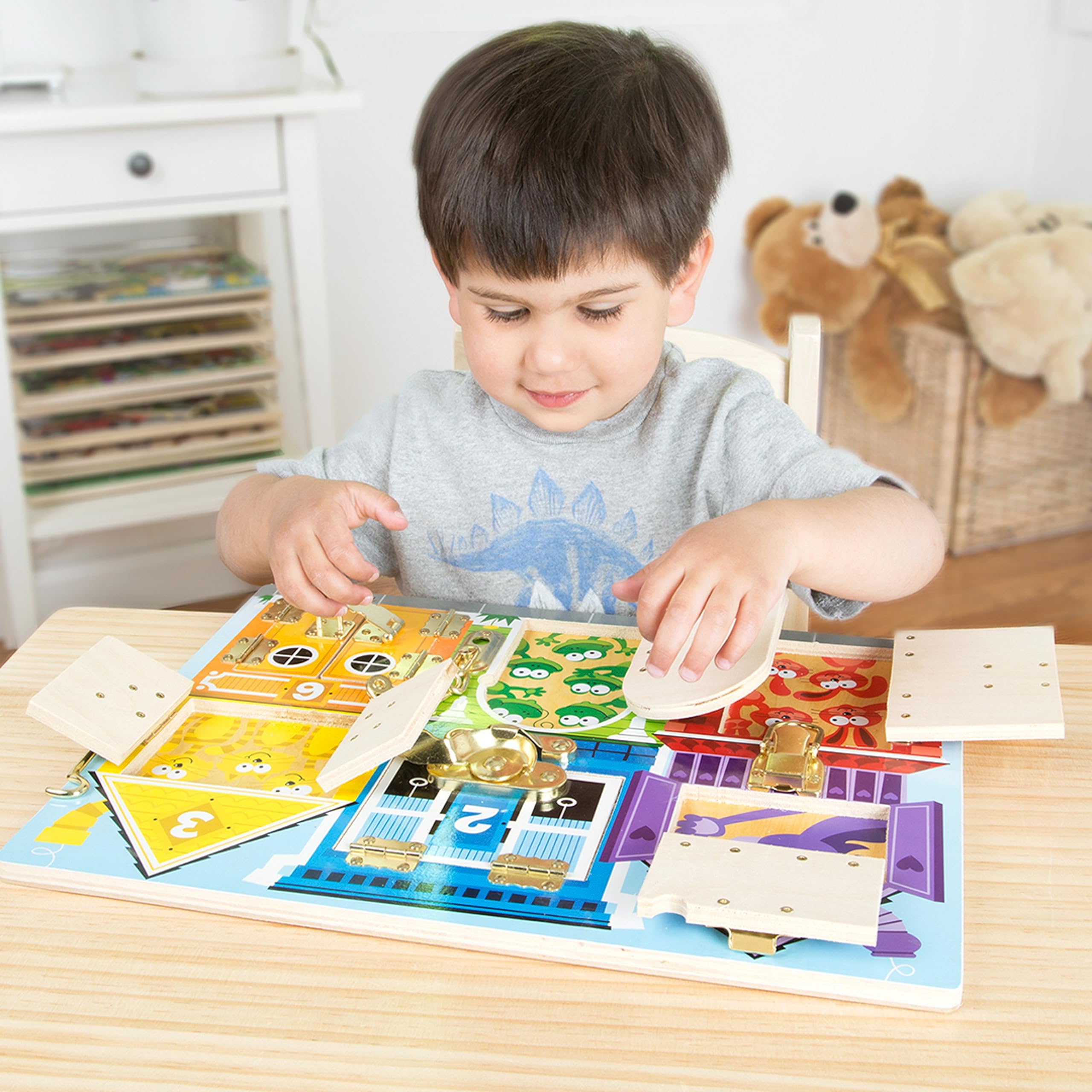 Melissa & Doug Latches Wooden Activity Board