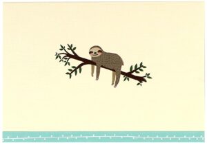 sloth note cards (stationery, boxed cards)