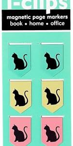 Black Cats i-clips Magnetic Page Markers (Set of 8 Magnetic Bookmarks)