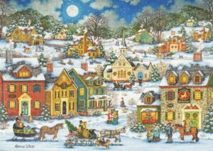 festive village deluxe boxed holiday cards (christmas cards, greeting cards)