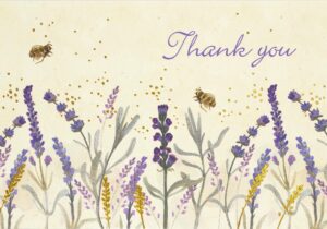 lavender & honey thank you notes (stationery, note cards, boxed cards)