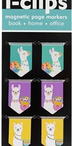 Llamas i-clips Magnetic Page Markers (Set of 8 Magnetic Bookmarks)