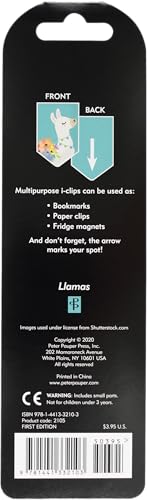 Llamas i-clips Magnetic Page Markers (Set of 8 Magnetic Bookmarks)