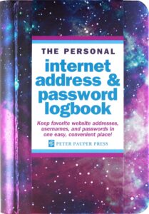 galaxy internet address & password logbook (cover band is removable for security)