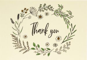 native botanicals thank you notes (stationery, note cards, boxed cards)