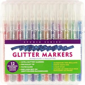 studio series glitter marker set (12-piece set)