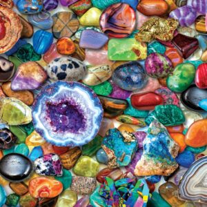 PETER PAUPER PRESS Crystals and Gemstones 1000 Piece Jigsaw Puzzle