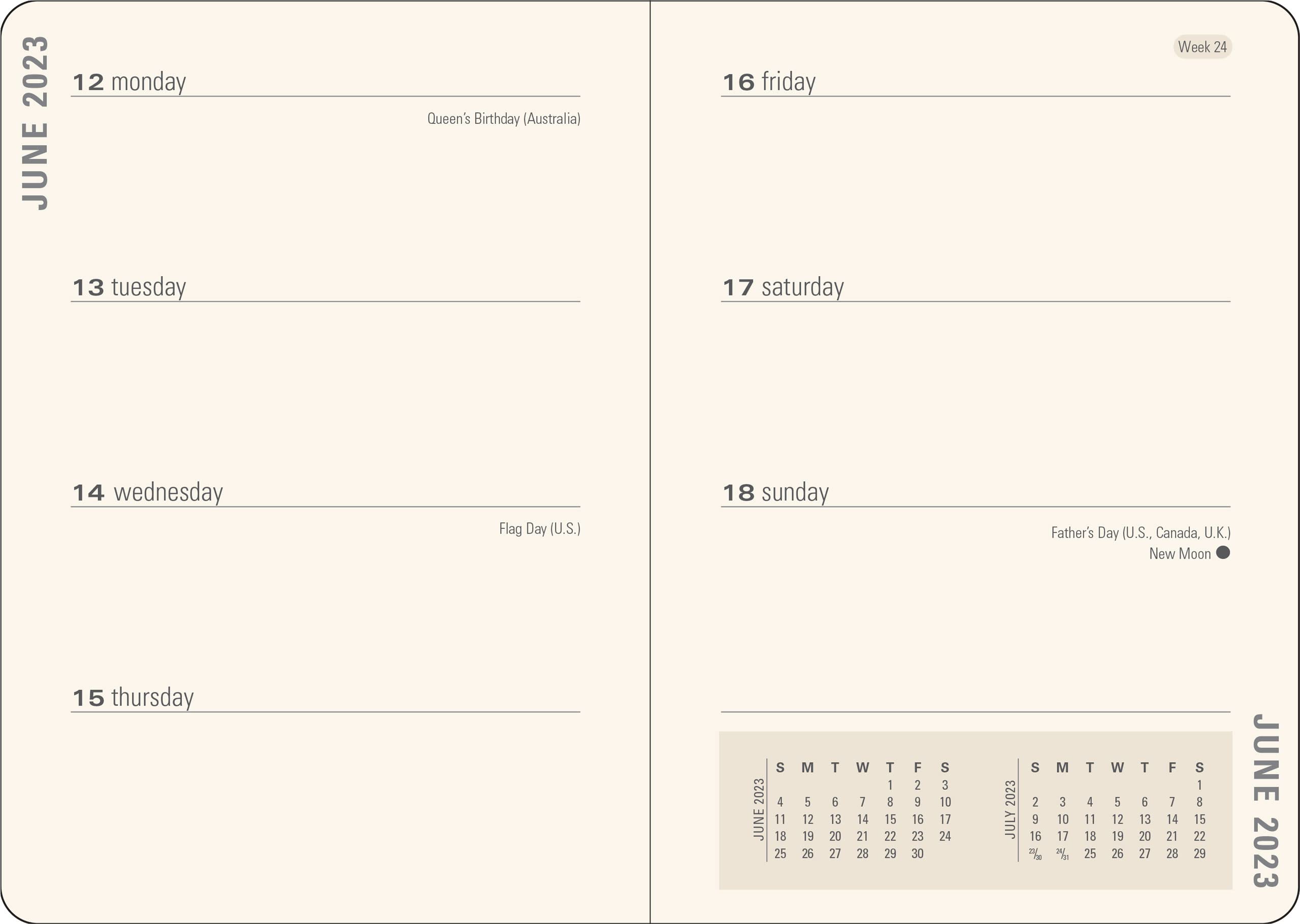 2023 Floral Fields Weekly Planner (16 months, Sept 2022 to Dec 2023)