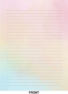 true colors lined stationery set (30 lined sheets, 24 envelopes)