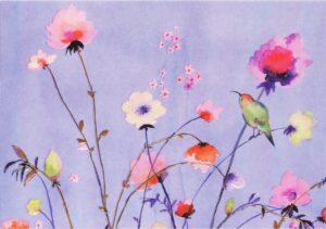 lavender wildflowers note cards (stationery, boxed cards)