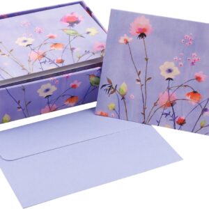 Lavender Wildflowers Note Cards (Stationery, Boxed Cards)