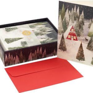 Snowy Evening Small Boxed Holiday Cards (20 cards, 21 self-sealing envelopes)