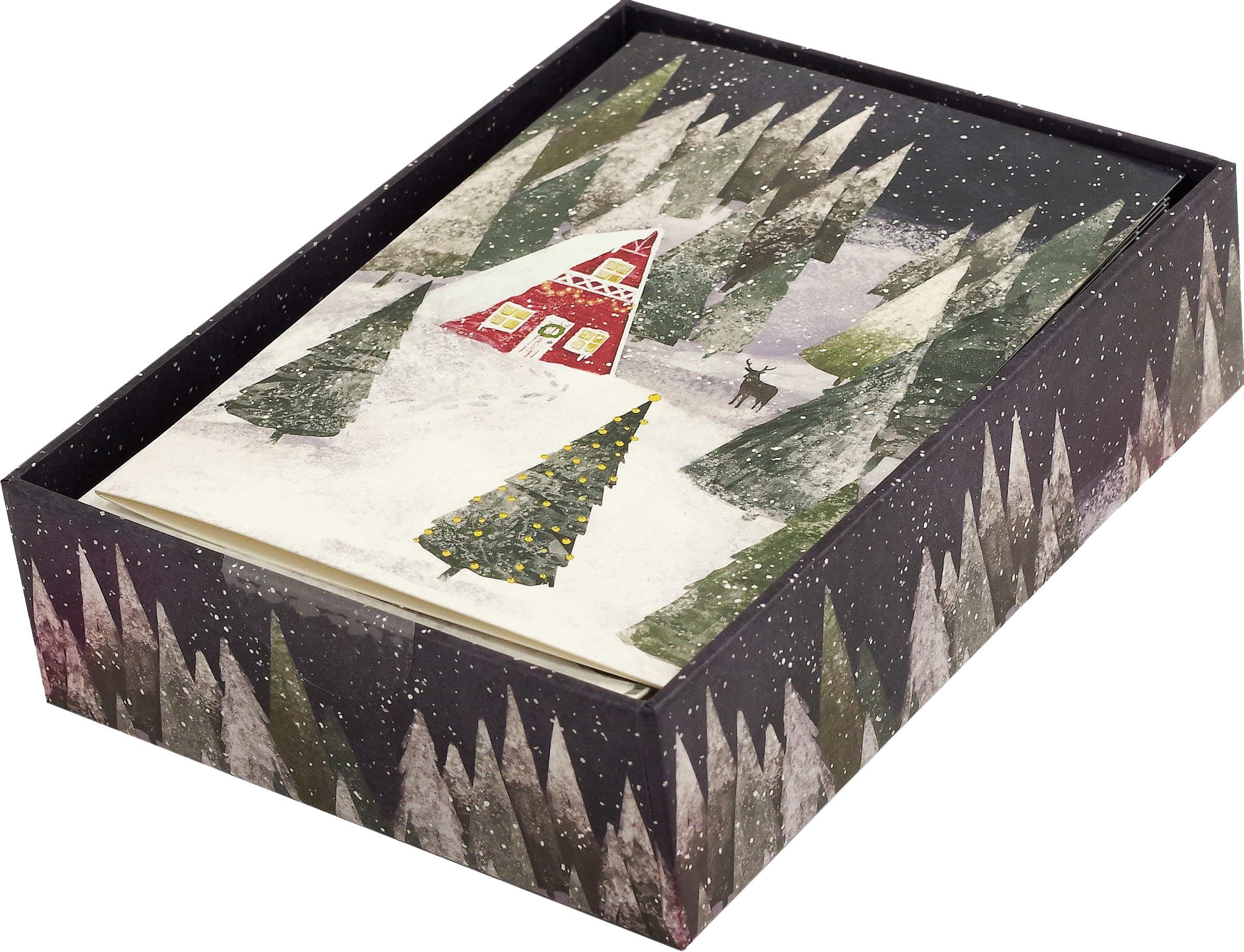 Snowy Evening Small Boxed Holiday Cards (20 cards, 21 self-sealing envelopes)