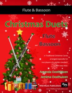 christmas duets for flute and bassoon: 21 traditional carols arranged for equal flute and bassoon players of intermediate standard.